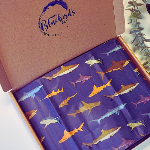 Tissue: Sharks • Where Bluebirds Fly | Build A Gift Box