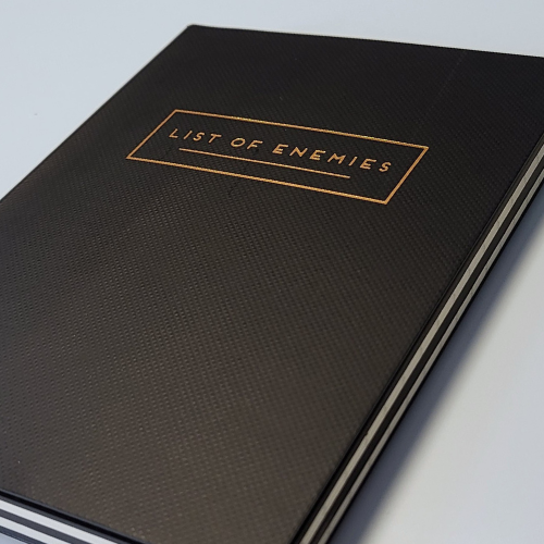 'List Of Enemies' A6 Notebook • Where Bluebirds Fly | Build A Gift Box