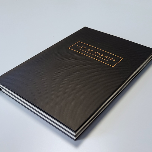 'List Of Enemies' A6 Notebook • Where Bluebirds Fly | Build A Gift Box
