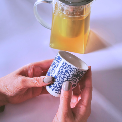 Small Ceramic Herbal Tea Cup • Where Bluebirds Fly | Build A Gift Box