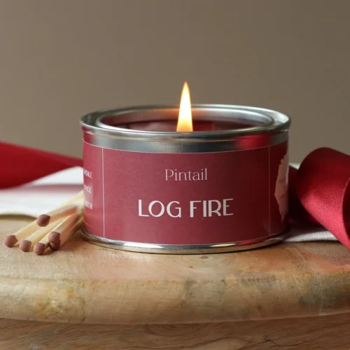 Log Fire Paint Pot Candle • Where Bluebirds Fly | Build A Gift Box